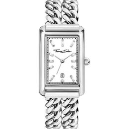 Thomas Sabo Damen Thomas Sabo Quarzuhr &raquo;Bold Elegance&laquo; Armbanduhr, Damenuhr, Edelstahlarmband, analog, Tag, Zirkonia (synth.) silber Einheitsgr&ouml;&szlig;e