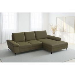 Sit & More sit&more Ecksofa &raquo;Chelsea L-Form, B: 264 cm, Leder, inkl. Sitztiefen-&Armteilverstellung&laquo; optional mit Schlaffunktion und Bettkasten B/H/T: 264cm x 