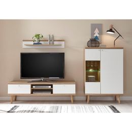 Home Affaire Wohnwand &raquo;Merle&laquo; Set, 3 Stk. tlg. braun Holzwerkstoff B/H/T: 260cmcm
