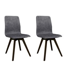 OTTO home Esszimmerstuhl &raquo;Rania&laquo; (Set) 2 Stk.Massivholzgestell, mit Keder grau Holzwerkstoff, Massivholz B/H/T: 45cm x 91cm x 55cm, 2 Stk., 