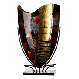 Gilde Bodenvase &raquo;Dixion&laquo; Innenw&auml;nde sind handbemalt, nicht wasserdicht Glas B/H/T: 35cm x 57cm x 10,5cm