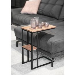 GUTMANN FACTORY Beistelltisch &raquo;Firestones, Couchtisch, H&ouml;he 65 cm&laquo; Platzsparendes Design zum Anstellen an Sofa oder Couch schwarz B/H/T: 45cm x 65cm x 30cm