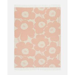 Marimekko Wohndecke &raquo;UNIKKO&laquo; 130x180 cm rosa Baumwolle, Wolle B/L: 130cm x 180cm