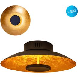 N&auml;ve n&auml;ve LED Deckenleuchte &raquo;Firenze&laquo; 1 Stk. Warmwei&szlig; rund, schwarz/gold, 36x LED warmwei&szlig;, nicht dimmbar, D: 40cm gold 1, &Oslash; 40cm H: 15cm, 1 Stk.
