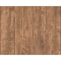 Livingwalls living walls Vliestapete &raquo;Best of Wood`n Stone 2nd Edition&laquo; Holz gestreift realistisch leicht strukturiert Landhaus Tapete Holzoptik Tapeten 