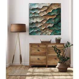 queence Acrylglasbild &raquo;Abstraktes Mosaik&laquo; Abstrakt Abstrakte Formen Gem&auml;lde Kunst 1 Stk. tlg. Fine Art-Print in Galeriequalit&auml;t blau Acrylglas B/H/T: 