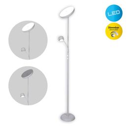 N&auml;ve n&auml;ve LED Stehlampe &raquo;Romis&laquo; LED-Modul 1 Stk. Warmwei&szlig; mit Lesearm, dimmbar per Drehschalter, LED warmwei&szlig;, H: 180cm wei&szlig; 2, &Oslash; 26cm H: 180cm, 1 Stk.
