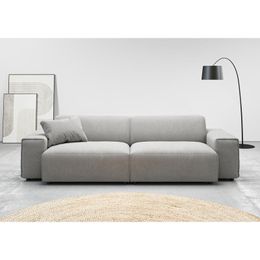 Home Affaire Big-Sofa &raquo;Glimminge auch in Breitcord, Feincord + Easy care-Bezug,&laquo; besondere Kedern&auml;hte Zierkissen grau 100% Polyester B/H/T: 254cm x 