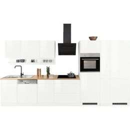 KOCHSTATION K&uuml;chenzeile &raquo;KS-Virginia,neu in verbesserter Ausf&uuml;hrung&laquo; Breite 390 cm, Soft-Close, ohne E-Ger&auml;te wei&szlig; B/H/T: 390cm x 200cm x 60cm, ohne E