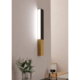 Eglo Wandleuchte &raquo;TUDONS&laquo; LED-Modul 1 Stk. Warmwei&szlig; Wandleuchte, Wand-Flurlampe aus Metall in Schwarz und Holz in Natur braun 1, &Oslash; 0cm H: 4,5cm, 1 Stk