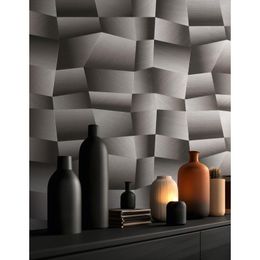 Livingwalls living walls Vliestapete &raquo;Vibes & Styles Damian &ndash; Refined Dimensions Vliestapete&laquo; 3D-Optik leicht strukturiert Geometrisches 3D-Design mit markanter 