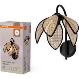 Osram Wandleuchte &raquo;Decor Rattan&laquo; E27 1 Stk. braun, E27, Rattan und Stahl beige H: 34,5cm, 1 Stk.