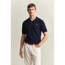 Gant Herren Poloshirt &raquo;MICRO TEXTURED COTTON&laquo; Regular fit mit Polokragen blau L