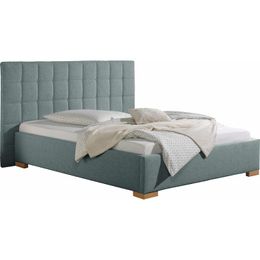 Maintal Polsterbett &raquo;Cueno&laquo; mit und ohne Matratze in 2 Ausf&uuml;hrungen, Steppung mit Knopfheftung blau Strukturstoff (100% Polyester) Liegefl&auml;che L&auml;nge B: 200cm 