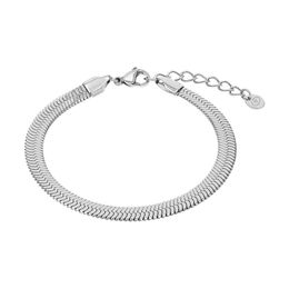 Tom Tailor Damen Tom Tailor Armband &raquo;Schmuck Geschenk Edelstahl Schlangenkettengliederung&laquo; silber 20cm, Edelstahl