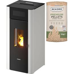 FreePoint Pelletofen &raquo;Amaranto 9&laquo; wei&szlig;
