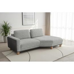 Sit & More sit&more Ecksofa &raquo;Concept&laquo; Modernes Sofa in drei Fu&szlig;farben zur Auswahl grau 100% Polyester B/H/T: 237cm x 84cm x 126cm, Longchair rechts,mit Fu&szlig; Buche