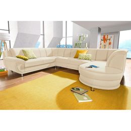 Trendmanufaktur Wohnlandschaft &raquo;Rondo, wahlweine mit Federkern, Breite 320cm, U-Form&laquo; mit Schaumstoffpolsterung, mit Bettfunktion beige Softlux -