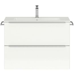 Nobilia Waschtisch-Set &raquo;Levere&laquo; vormontiert, mit Soft-Close, 1 Stk. tlg. wei&szlig; B/H/T: 81cmcm x 59,1cmcm x 48,7cmcm, Griffe chrom