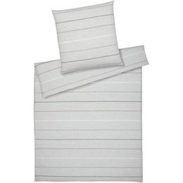 Elegante Bettw&auml;sche &raquo;Balance&laquo; 2 Stk. angenehmes Hautgef&uuml;hl beige Halbleinen, Obermaterial: 50% Baumwolle, 50% Leinen B/L: 135cm x 200cm, 1 Stk., 1 Stk., 