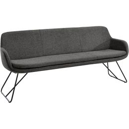 Musterring Essbank &raquo;Tavia&laquo; Schlittengestell in drei Ausf&uuml;hrungen, Breite 180, 200 oder 220 cm grau 100% PES B/H/T: 180cm x 87cm x 66cm, Chenille