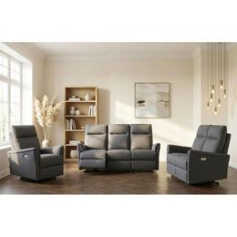 Home Affaire Polstergarnitur &raquo;FINNARA, 3+2+1, elelektrische Relaxfunktion, USB A/C&laquo; Liegefunktion 105&deg;-135&deg;, Federkern 100% POLYESTER Webstoff