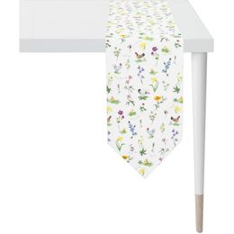 Apelt Tischband &raquo;6412 HAPPY EASTER, Osterdeko, Ostern&laquo; Digitaldruck, mit Ostermotiv bunt Baumwolle, Polyester B/L: 25cm x 175cm, 1 Stk., sechseckig