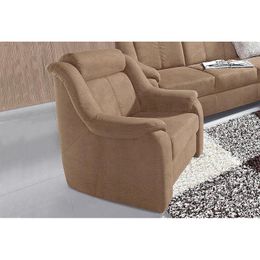 Sit & More sit&more Sessel &raquo;Basel&laquo; braun Luxus-Microfaser (aus 100% Polyester);NaturLEDER (echtes Rindsleder);SOFTLUX -Kunstleder;Altara Nubuck , die 