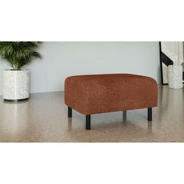 Home Affaire Polsterhocker &raquo;Glandine&laquo; orange 100% Polyester B/H/T: 70cm x 44cm x 50cm, Chenille-Struktur