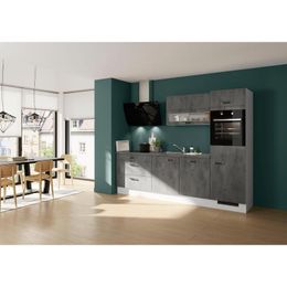 IMPULS K&Uuml;CHEN Auszugsunterschrank &raquo;"Prag", in drei Breiten, H&ouml;he: 72,3 cm&laquo; vormontiert, mit Soft-Close grau Dekorfolie, Holzwerkstoff Space Grey, B/H/