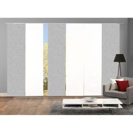 Home Wohnideen Schiebegardine &raquo;PIVE 6er SET&laquo; Paneelwagen 6 Stk. tlg. Schiebevorhang Digidruck 6er Set PIVE silber Polyester 245cm, Paneelwagen, 60cm