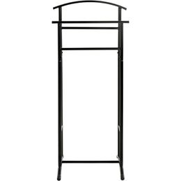 HAKU Herrendiener &raquo;Anzugst&auml;nder, Dressboy, Kleiderboy, Kleiderbutler, Stiller Diener&laquo; Freiform - aus Metall -B/T/H 48/36/107 cm schwarz Metall 