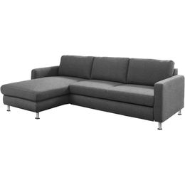 Die PlanBar Ecksofa &raquo;MP-IN19027 L-Form&laquo; wahlweise mit Schlaffunktion, frei im Raum stellbar grau 100% Polyester B/H/T: 265cm x 82cm x 172cm, 