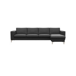 FLEXLUX Ecksofa &raquo;Fiore, super Sitzkomfort durch Kaltschaum im Sitz, L-Form&laquo; breite Armlehnen, F&uuml;&szlig;e Alu+ Eiche schwarz B/H/T: 295cm x 85cm x 159cm, 