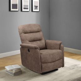 Home Affaire Relaxsessel &raquo;Coullon, TV-Sessel mit Schlaffunktion,&laquo; Relaxfunktion mit USB Anschluss grau 100% Polyester Luxus-Microfaser Vintage, B/H/T: