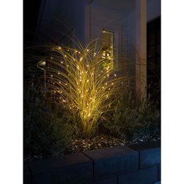 Konstsmide LED-Lichterkette &raquo;Weihnachtsdeko aussen&laquo; 100 Stk.-flammig LED Tropfenlichterkette, 100 bernsteinfarbene Dioden braun Dioden 100 Stk. 