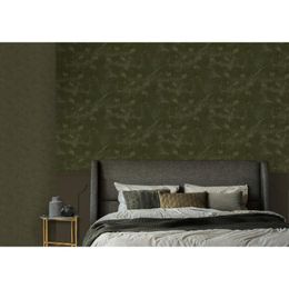 Laura Ashley Vliestapete &raquo;Uni&laquo; neutral glatt 10mx52cm (ca. 5m2) gr&uuml;n Vlies B/L: 0,52m x 10m, Rollen: 1