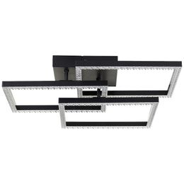 Brilliant LED Deckenleuchte &raquo;Ranni&laquo; 1 Stk. Neutralwei&szlig; 47 x 47, 3900 lm, 4000 K, Kristalloptik, schwenkbar, schwarz schwarz H: 10cm, 1 Stk.