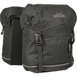 GREENLANDS BICYCLE BAGS Fahrradtasche &raquo;Greenlands Doppel Tasche Travel&laquo; schwarz B/H/T: 30cm x 37cm x 17cm Fahrradtasche