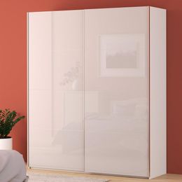 FORTE Schwebet&uuml;renschrank &raquo;Fittio, Made in Europe, 2 Schiebet&uuml;ren, modernes Design&laquo; H&ouml;he 2,35 mtr, stehende Montage wei&szlig; Holzwerkstoff Wei&szlig;, B/H/T: 