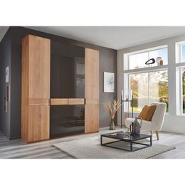 Wiemann Kleiderschrank &raquo;Cardiff, Massivholzt&uuml;ren in Kombination mit Glas- oder Spiegelt&uuml;ren&laquo; 4 Breiten, 2 H&ouml;hen 216/236cm ausw&auml;hlbar, hochwertiges 