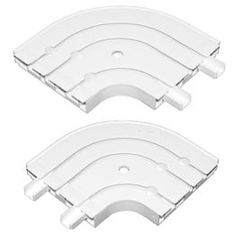 SN DECO GROUP Gardinenschiene &raquo;Rundbogen f&uuml;r Vorhangschiene SH (1), Paar&laquo; 3 l&auml;ufig-l&auml;ufig wei&szlig; Kunststoff B/L: 13cm, 3 l&auml;ufig