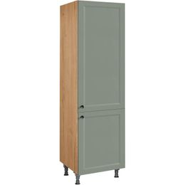Nobilia Vorratsschrank &raquo;"Cascada", Ausrichtung w&auml;hlbar, mit zwei T&uuml;ren, vormontiert,&laquo; Breite/H&ouml;he: 60/216,6 cm gr&uuml;n B/H/T: 60cm x 216,6cm x 58,3cm, 