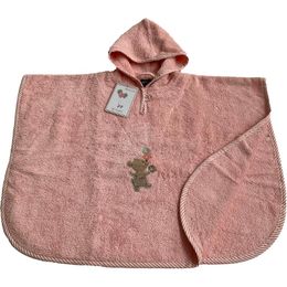 Ross Badeponcho &raquo;KIDSLINE&laquo; 1 Stk. 100 % Baumwolle, Kapuze, Stickerei pink Baumwolle L: 70cm