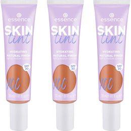 Essence Damen Foundation &raquo;SKIN tint&laquo; mit veganen Inhaltsstoffen beige 90ml
