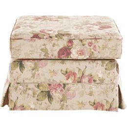 OTTO home Polsterhocker &raquo;Shadmoor&laquo; Hussenoptik, in uni oder mit Blumendruck, passend zur Shadmoor-Serie beige 60% Polyester, 40% Baumwolle B/H/T: 66cm