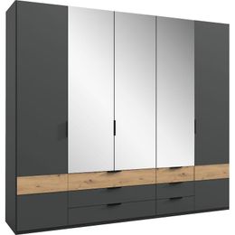 wimex Dreht&uuml;renschrank &raquo;Gibraltar&laquo; grau Holzwerkstoff B/H/T: 225cm x 210cm x 58cm, T&uuml;ren: 5 Stk.
