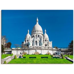 Artland Leinwandbild &raquo;Paris Sacre Coeur&laquo; Geb&auml;ude 1 Stk. tlg. auf Holzrahmen gespannt beige Leinwand B/H/T: 40cm x 30cm, Leinwandbild Geb&auml;ude Querformat, 1 Stk
