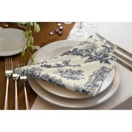 Adam Stoffserviette &raquo;Good Old Days&laquo; GOTS organic,zertifiziert durch CERES 0242Made in Germany blau Obermaterial: 100% Baumwolle Bio-Baumwolle