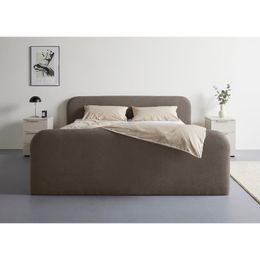 LeGer Home by Lena Gercke Polsterbett &raquo;Cleomi mit Bettkasten 140x200 180x200 200x200cm&laquo; erh&auml;ltlich in H2, H3 & H4 und in verschiedenen Farben braun 
